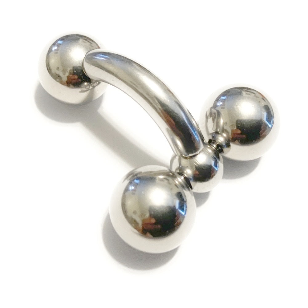 Surgical Steel 8 to 4g 5/8" Length, 1/2" Massager BALLS PA Barbells ...