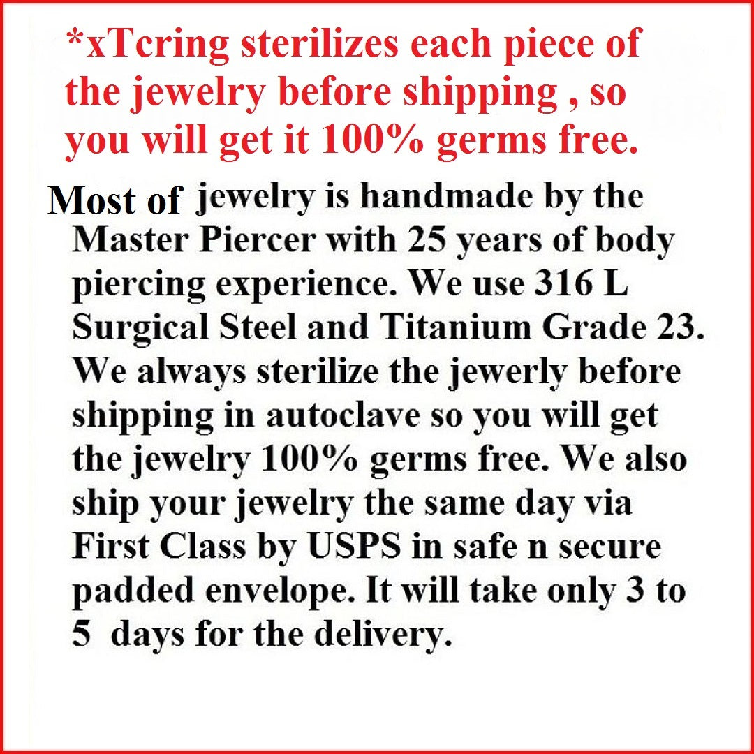 DIY Sterilized 14g AMPALLANG Piercing Kit. – xtcring
