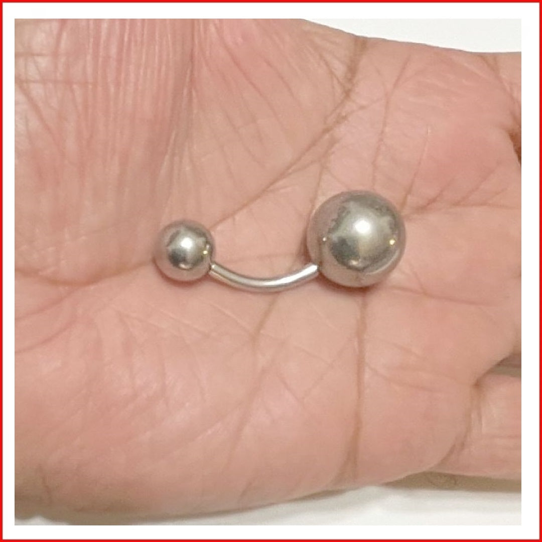 Surgical Steel 10g 5/8" 10mm & 16mm BIG Balls PA Barbell. – xtcring